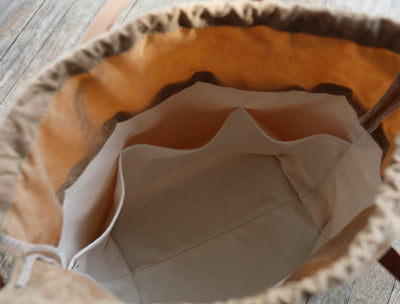 PROJECT TOTE - rust waxed canvas – bookhou
